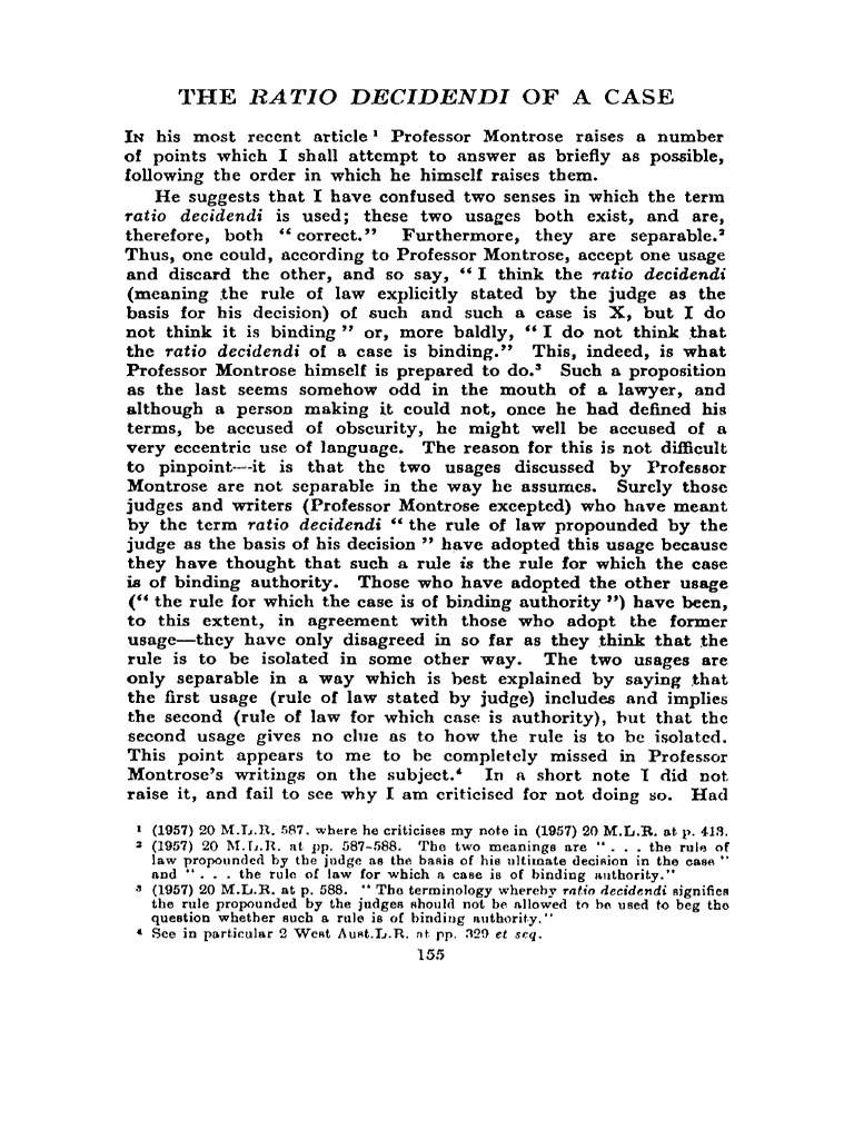 Simpson-1958 - The Ratio Decidendi of A CaseThe - Modern - Law - Review ...