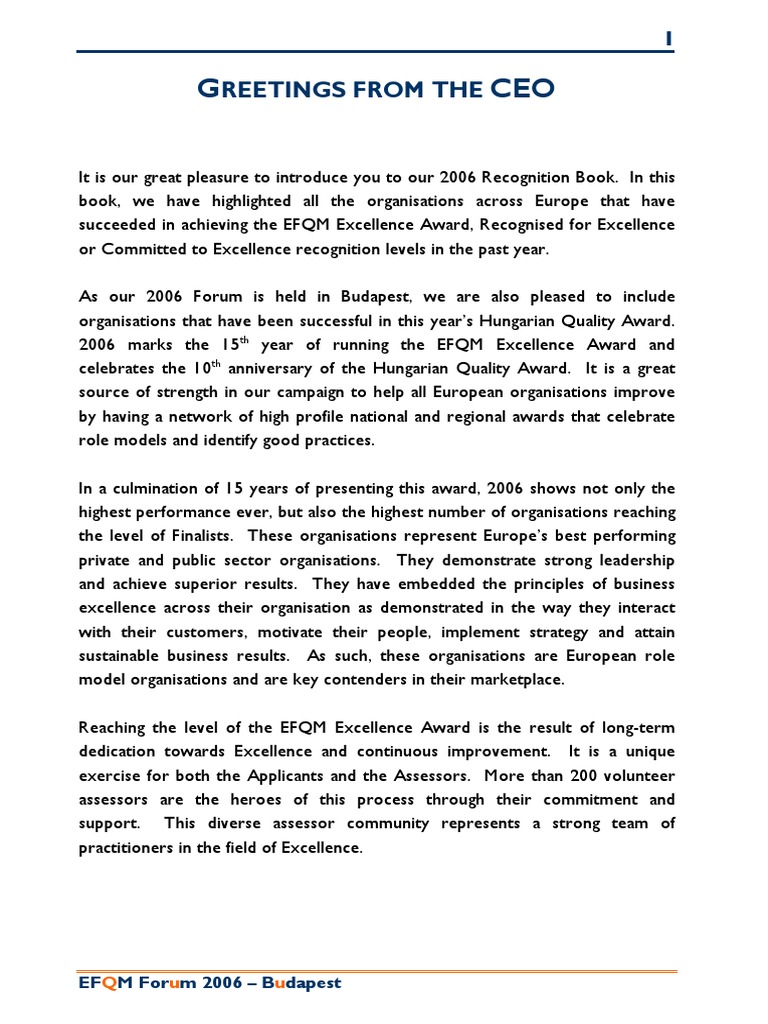 EFQM Book 2016 | PDF | Strategic Management | Innovation