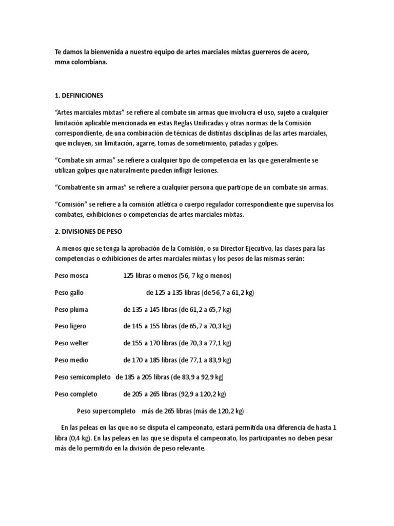 Formato de Inscripcion Mma | PDF | Artes marciales mixtas | Deportes de ...