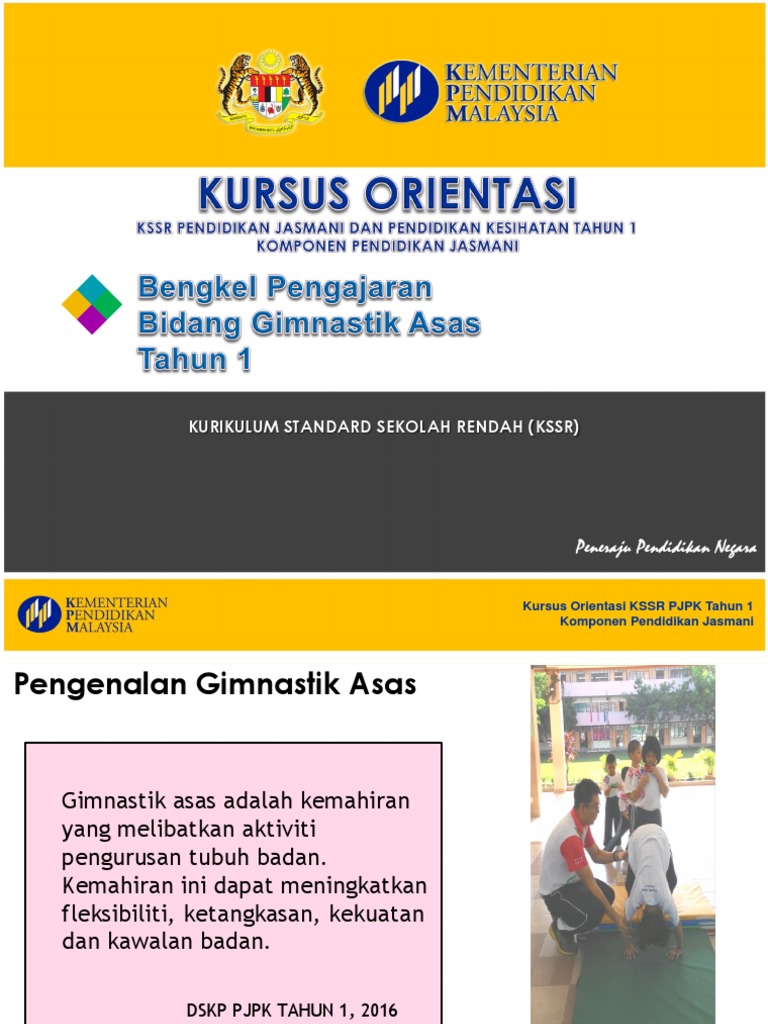 Kandungan Gimnastik Asas Dalam Dskp Pjpk Komponen Pendidikan Jasmani