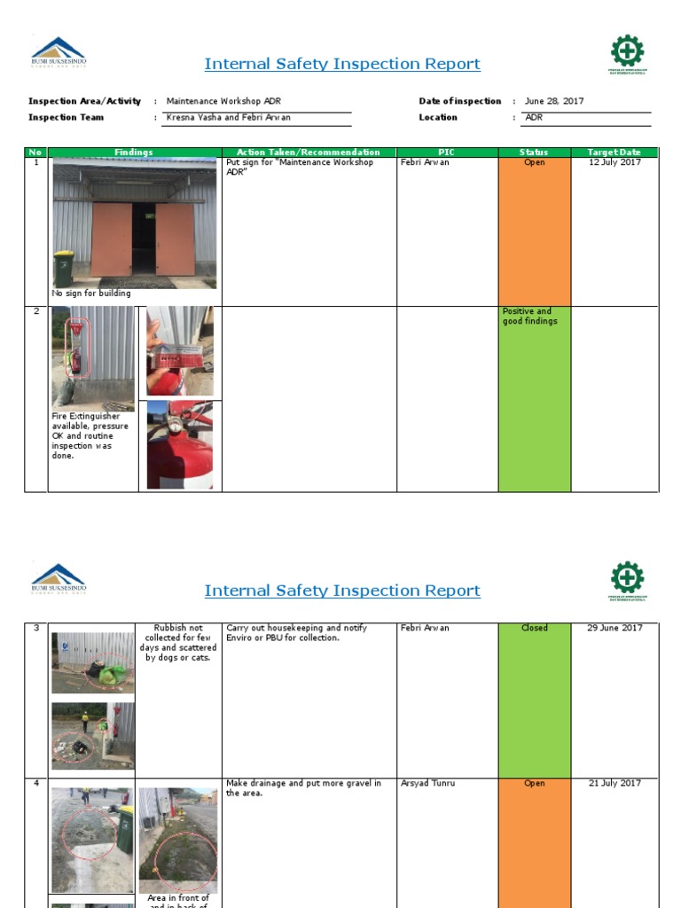 Ensuring Safety in the Maintenance Workshop: An Internal Inspection ...
