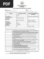 1st Grading Exam Perdev With TOS | PDF | Self | Emotions