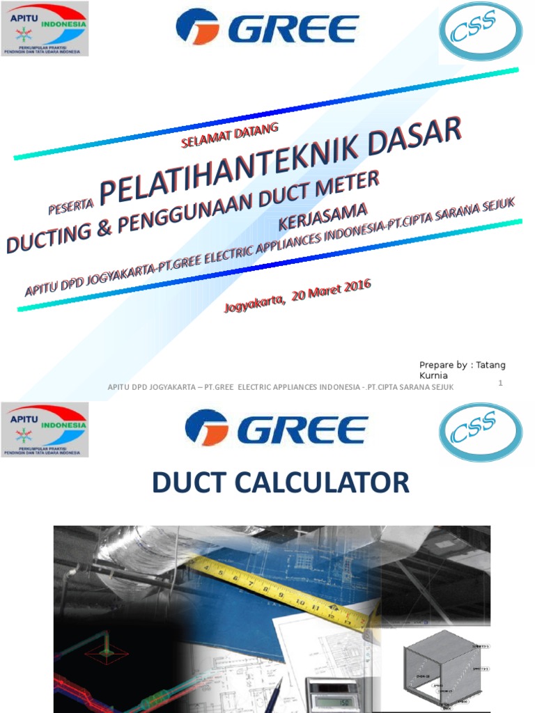 Penggunaan Duct Calculator | PDF