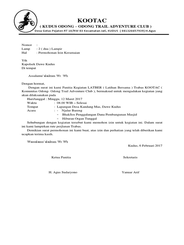 Contoh Surat Izin Keramaian Dari Kepala Desa - Delinewstv Contoh Surat Izin Keramaian Dari Kepala Desa - Delinewstv