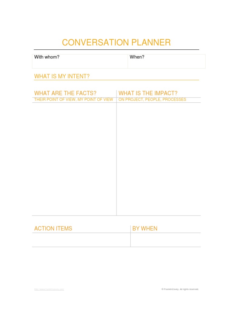 Conversation Planner: What Is My Intent? | PDF