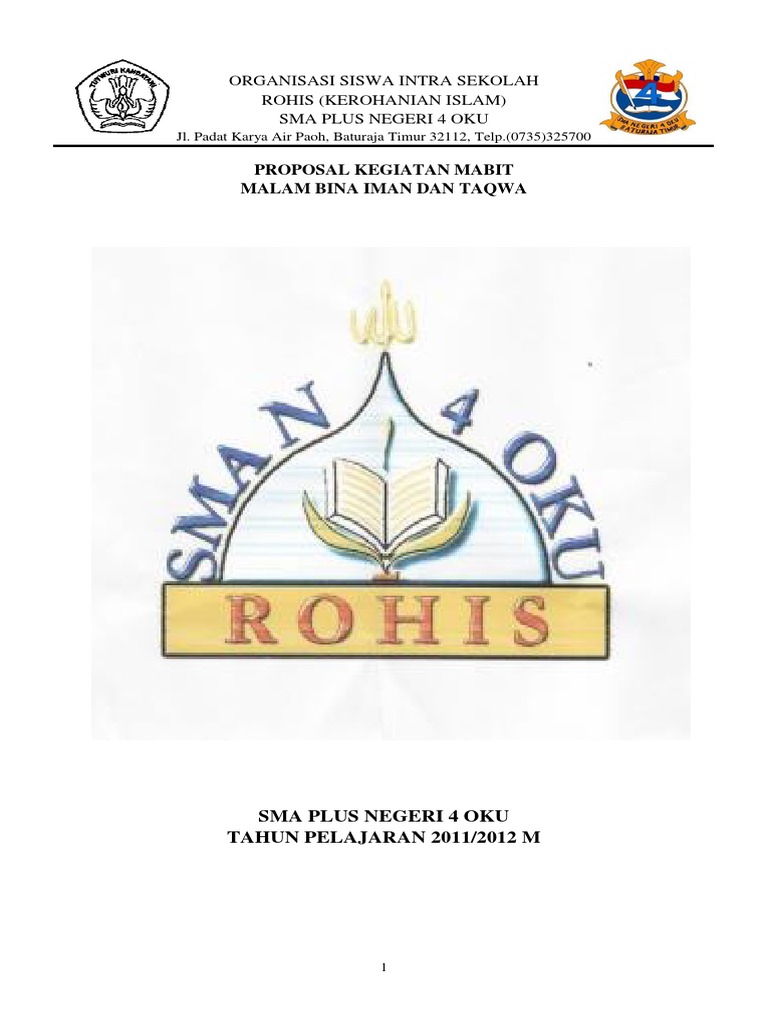 Proposal MABIT ROHIS SMA Plus 4 OKU | PDF