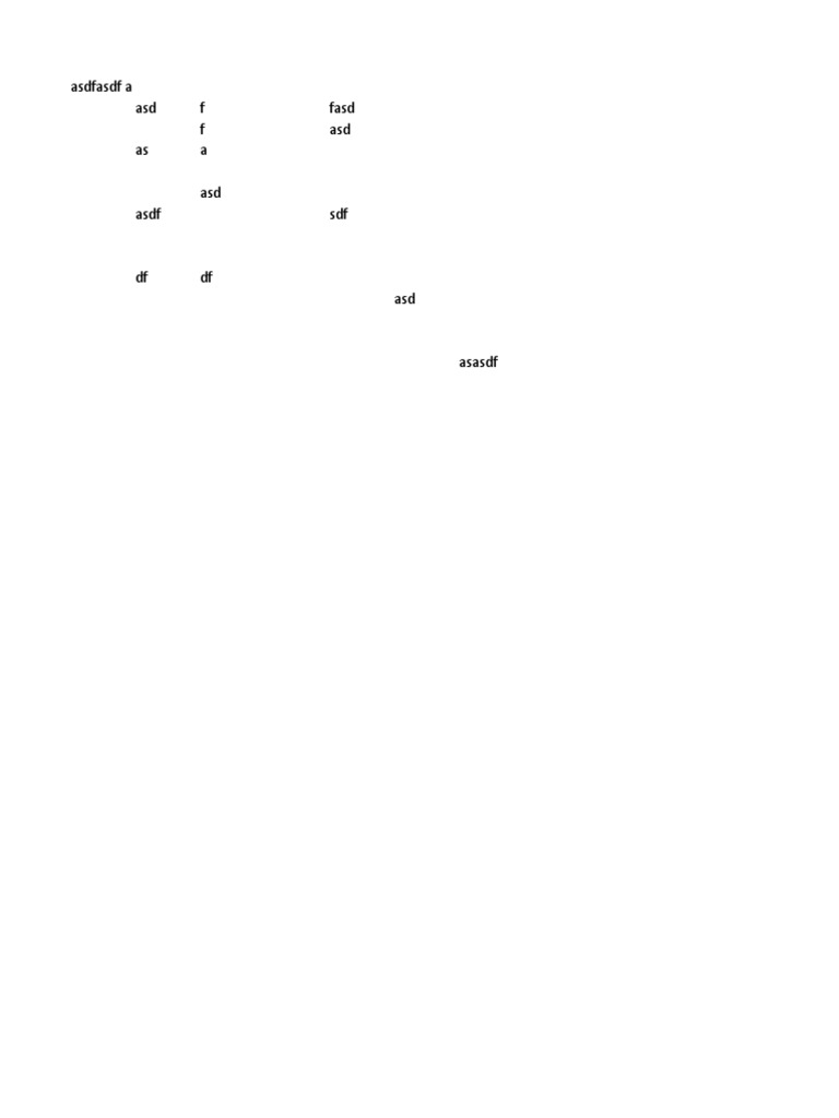 Asdfasdf A Asd F Fasd F Asd As A Asd Asdf SDF | PDF