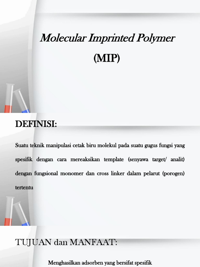 Molecular Imprinted Polymer (MIP) | PDF