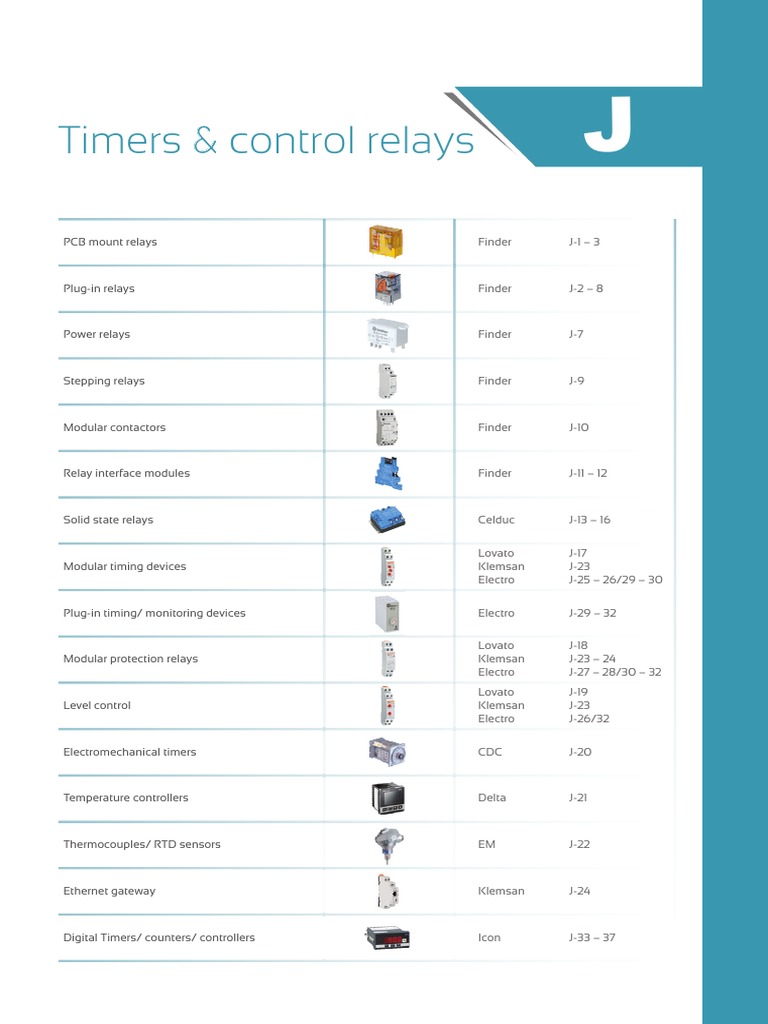 J Timers and Control Relays | PDF | Relay | Ac Power Plugs And Sockets