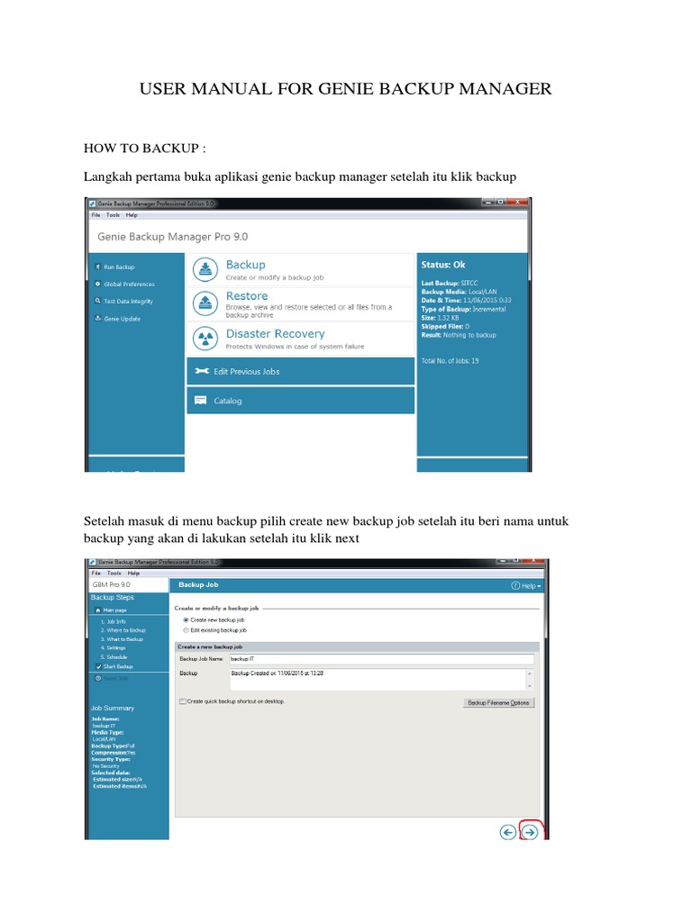 Panduan Backup dan Restore Genie | PDF | Komputer