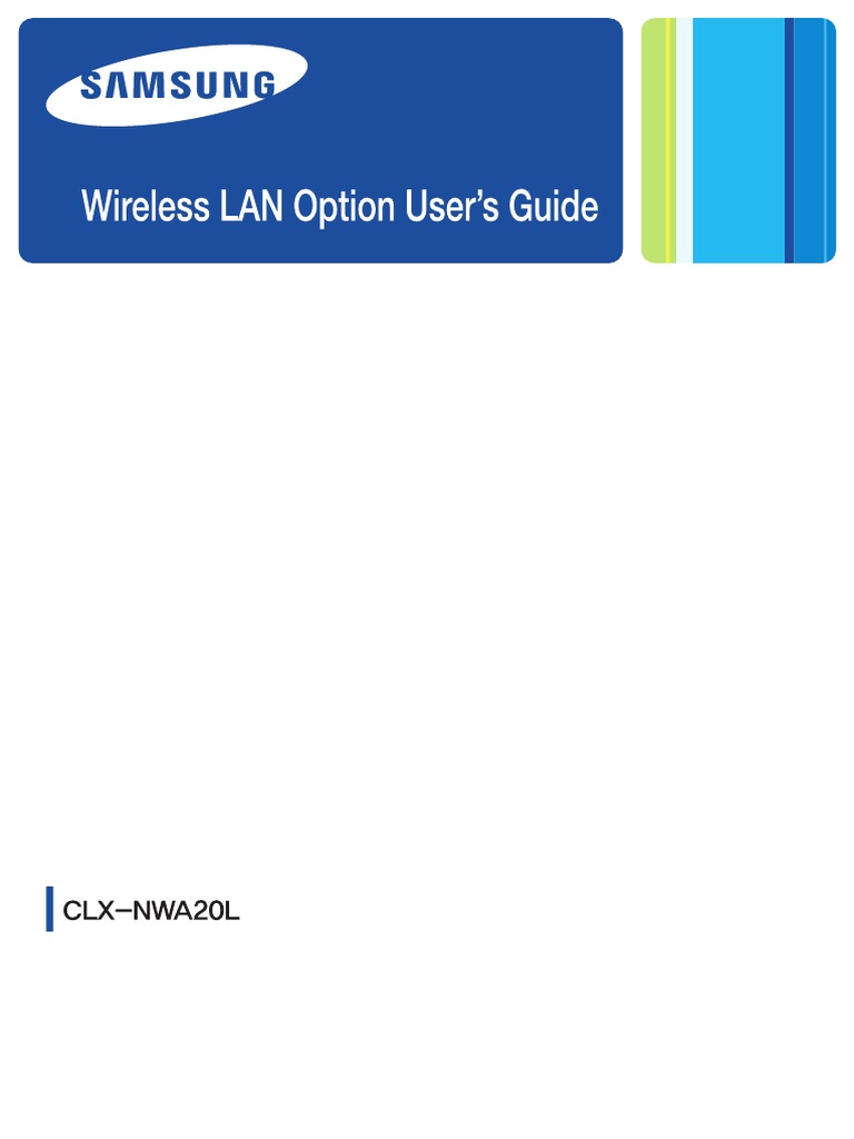 Wireless Install Guide English Samsung CLX-9352 | PDF | Wireless Lan ...