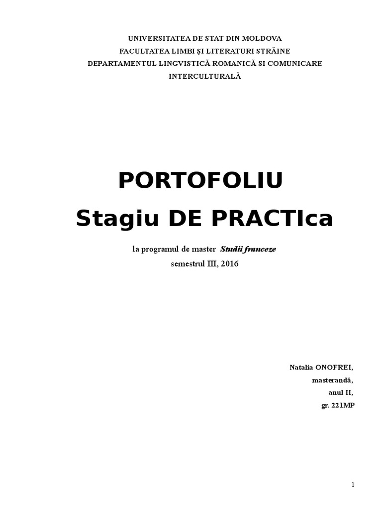 Portofoliu Practica | PDF