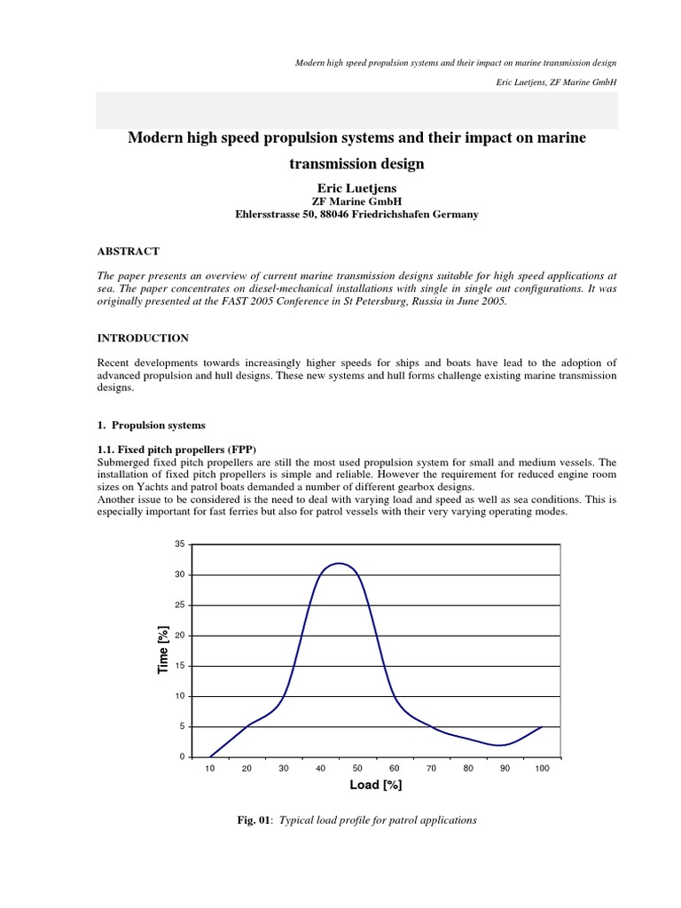 High Speed Propulsion Systems | PDF | Marine Propulsion | Transmission ...