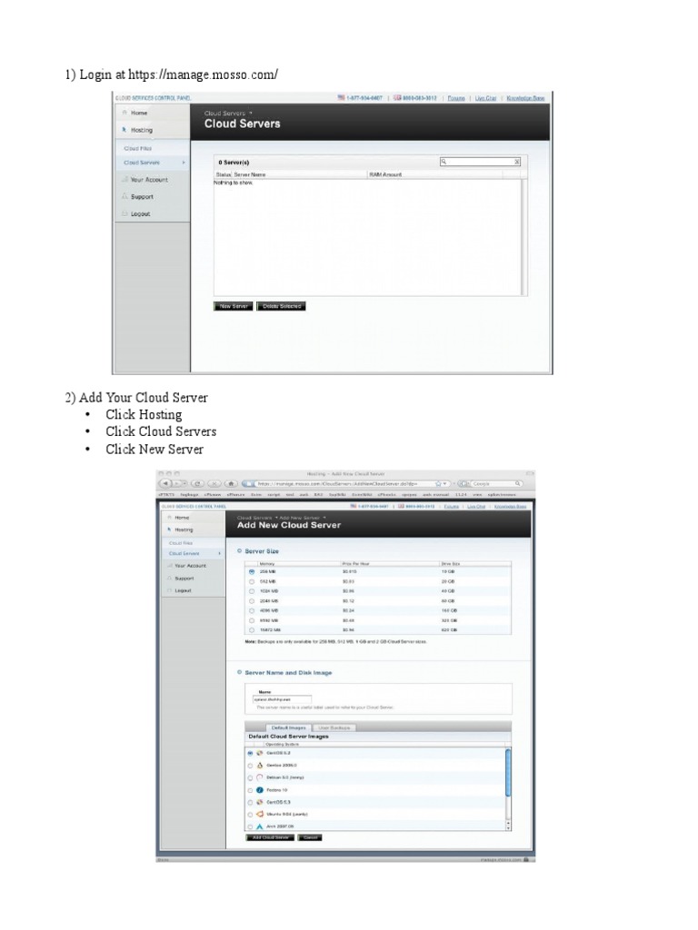 Rackspace Cloud Server CPanel Installation | PDF