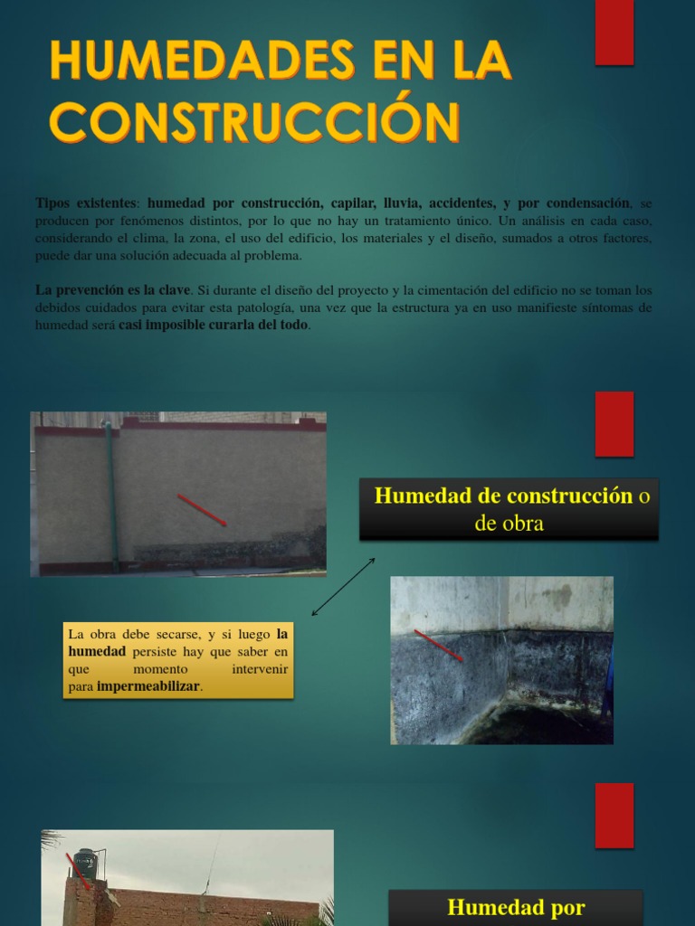 Humedades y Filtraciones en Construcción | PDF