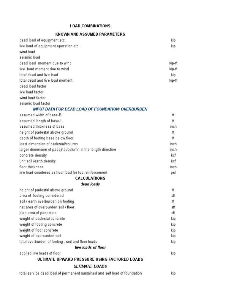 Load Combination | PDF | Structural Load | Column