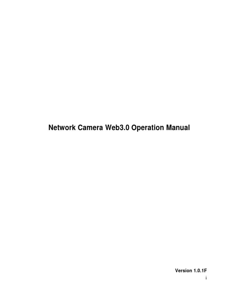 Network Camera Web3 0 Operation Manual V1 0 1 F 201403 Pdf Streaming Media Exposure
