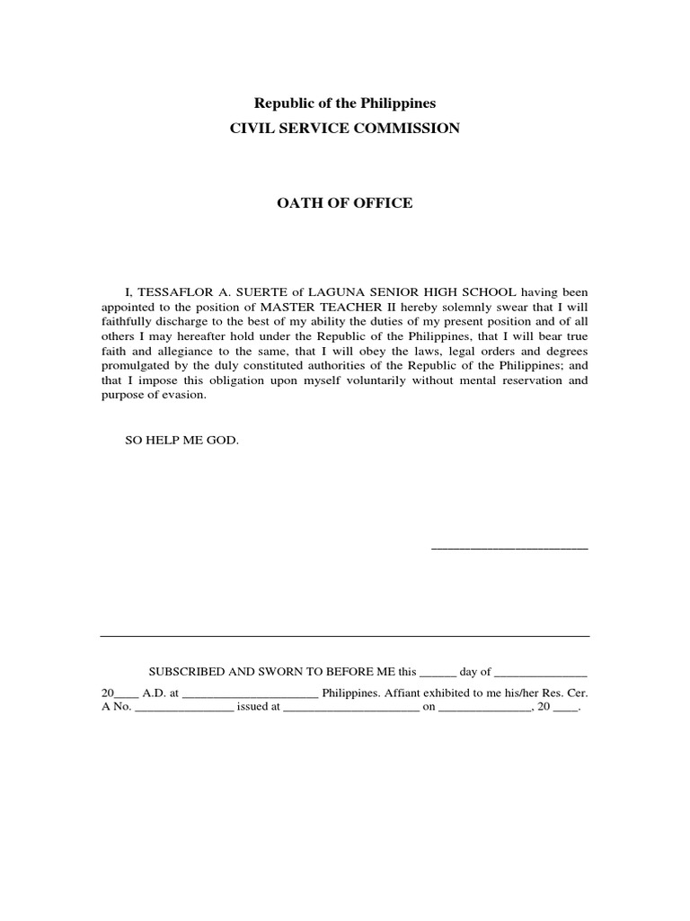 Oath | PDF | Oath Of Office | Cultural Conventions