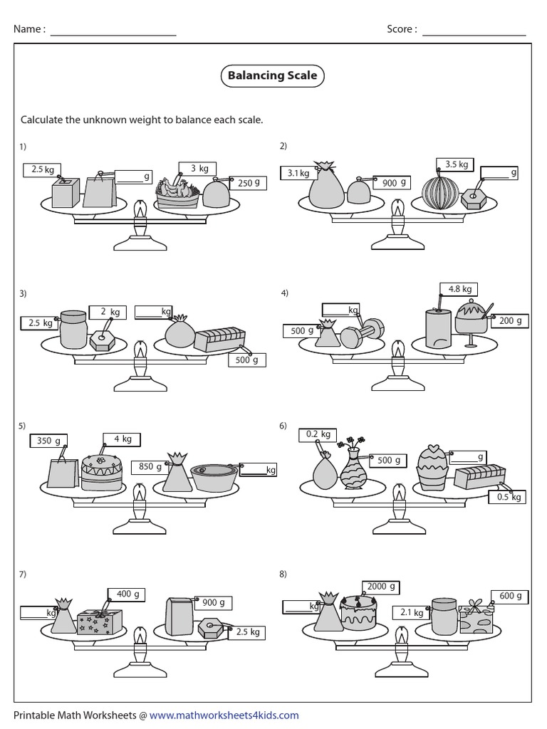 Balancing Scale Metric Hard1 | Mass | Physical Quantities