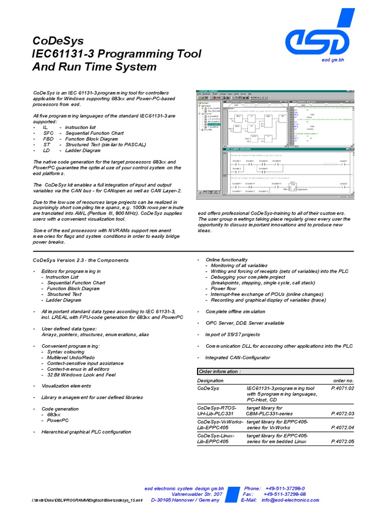 Codesys e | PDF | Computer Programming | Software Development