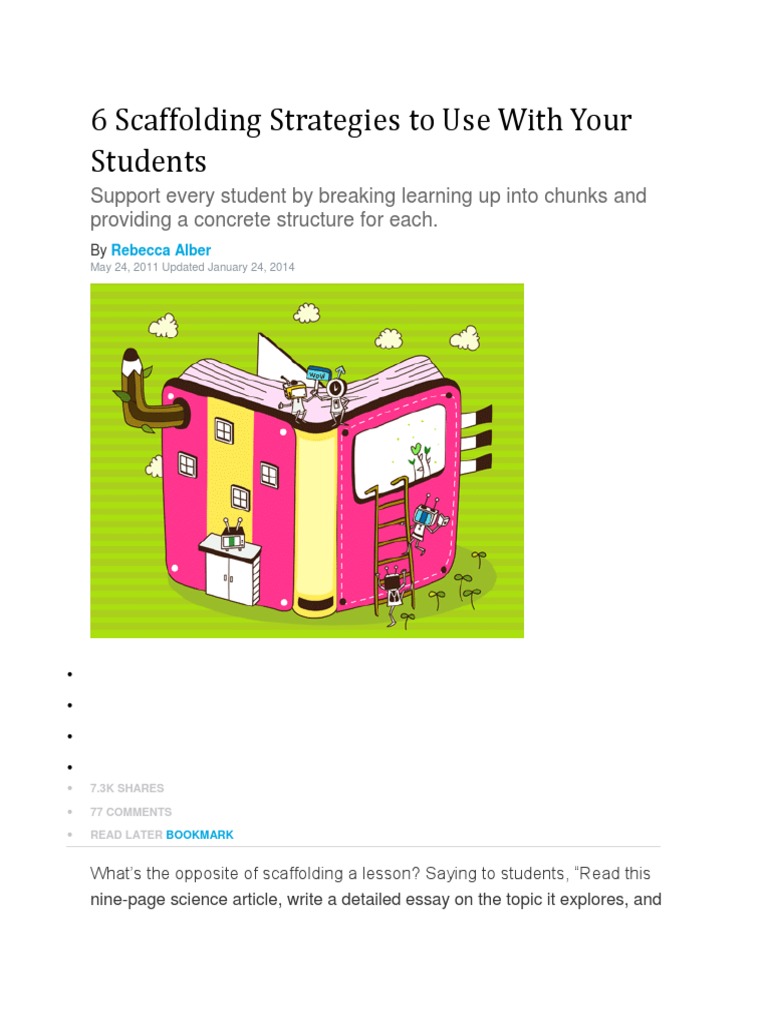 Scaffolding Strategies for Teachers | PDF | Vocabulary | Action ...