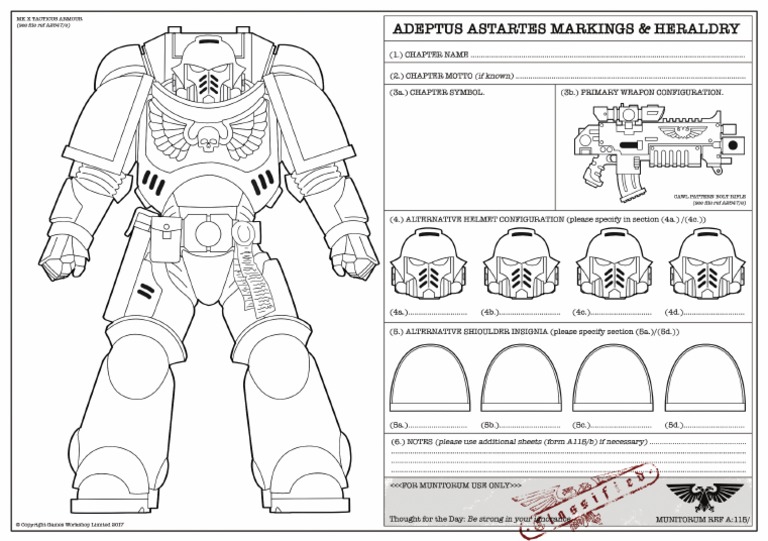 Space Marine Heraldry Card June 2017