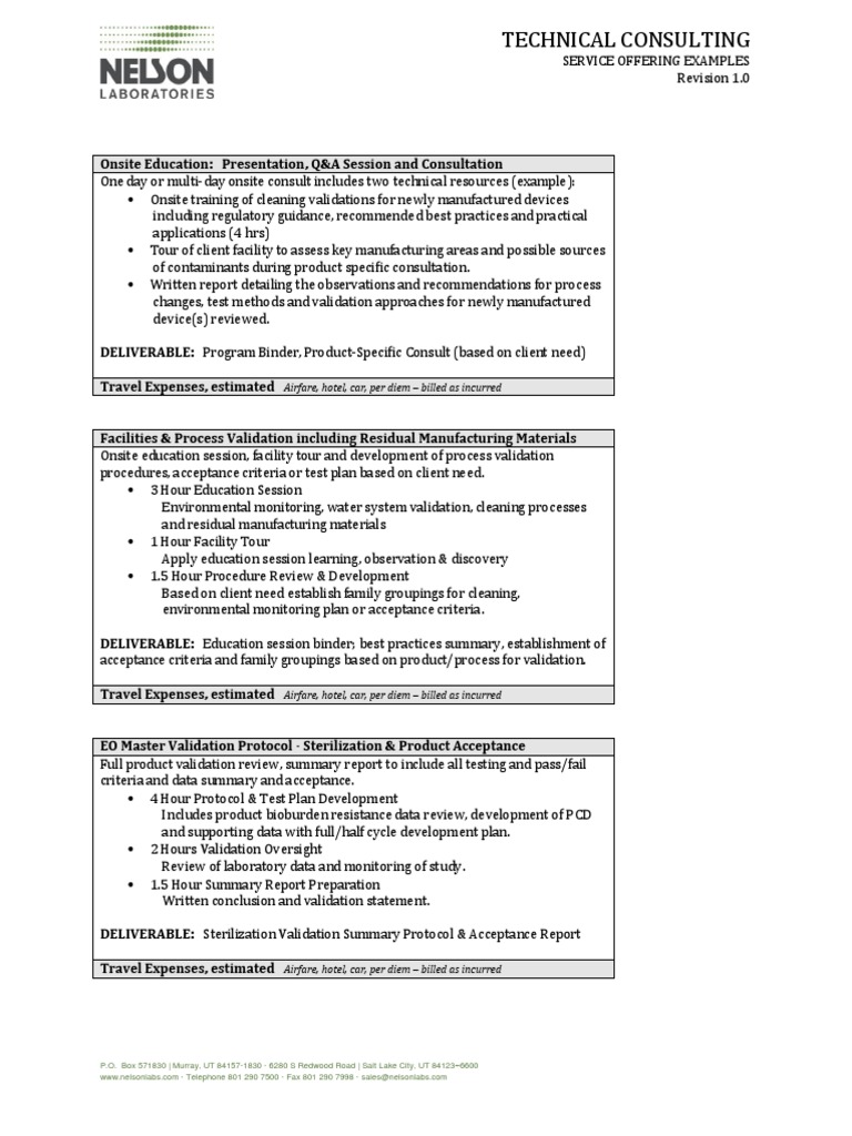NelsonLabs TechConsult Examples | PDF | Verification And Validation ...