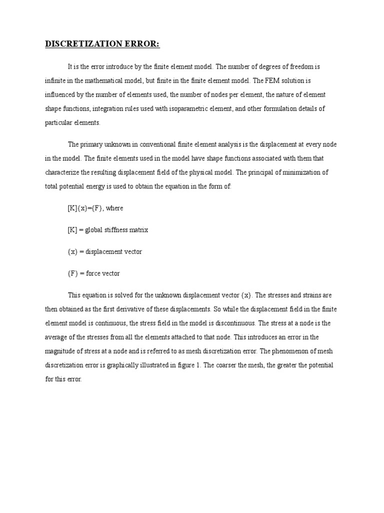 Discretization Error | PDF | Finite Element Method | Analysis