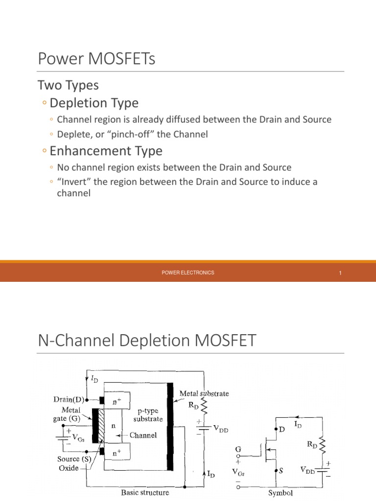 Power Mosfets: Two Types Depletion Type | PDF