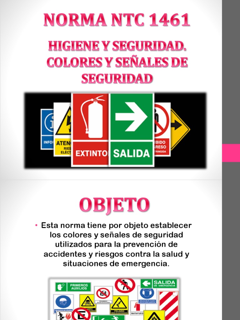 Colores y Señales de Seguridad NTC 1461 | PDF | Amarillo | Color