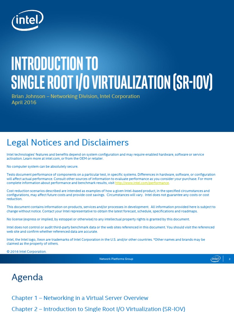 Introduction To Single Root IO Virtualization SRIOV | PDF | Network ...