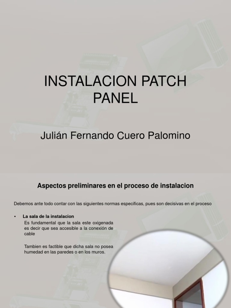 Pasos para La Instalacion de Patch Panel | PDF | Equipo | Ingenieria ...