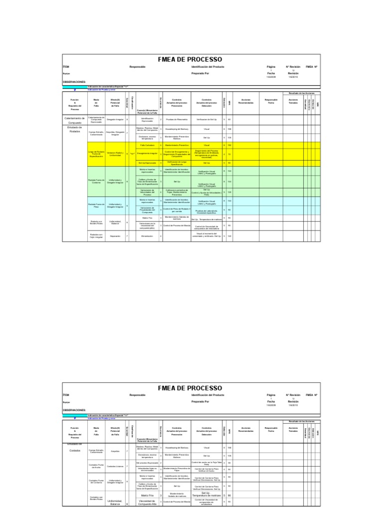 Plan de Control y Amef | PDF | Matriz (Matemáticas) | Science