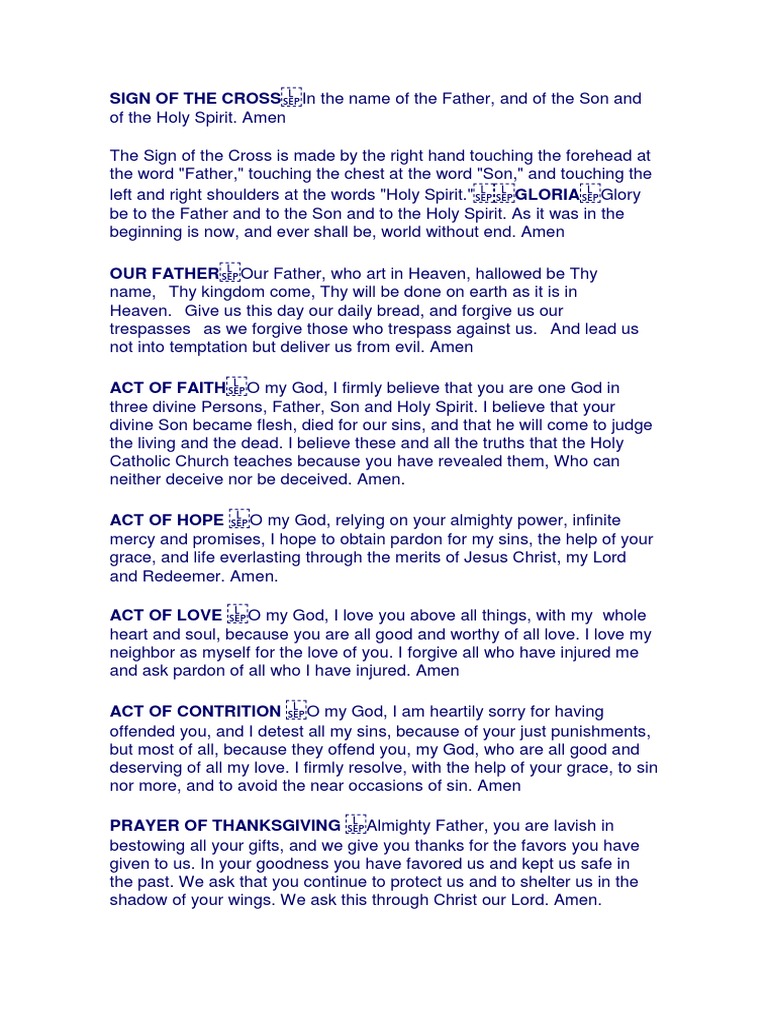 Catholic Prayers | PDF | Rosary | God The Father