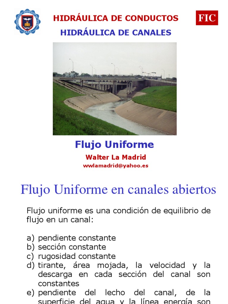 6 Flujo Uniforme en Canales | PDF | Impulso | Triángulo