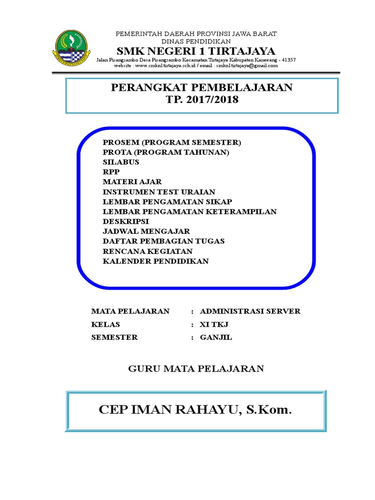 Cover-Perangkat PBM (Administrasi Server) | PDF