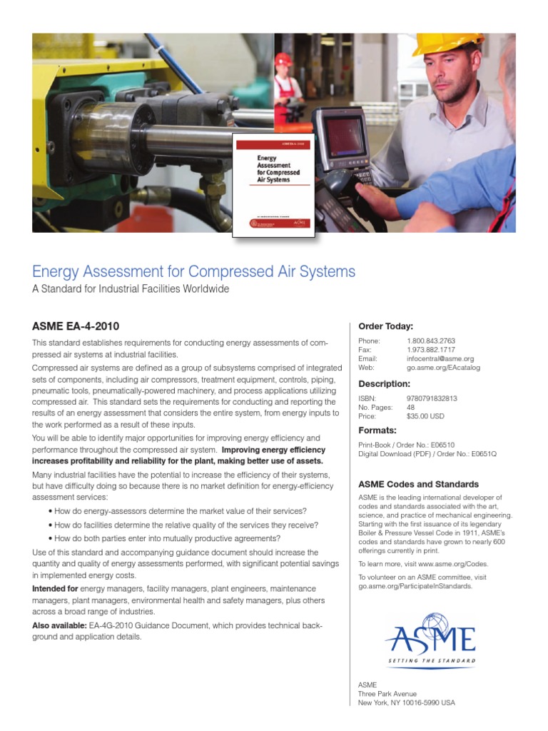 Energy Assessment For Compressed Air Systems | PDF | Efficient Energy ...