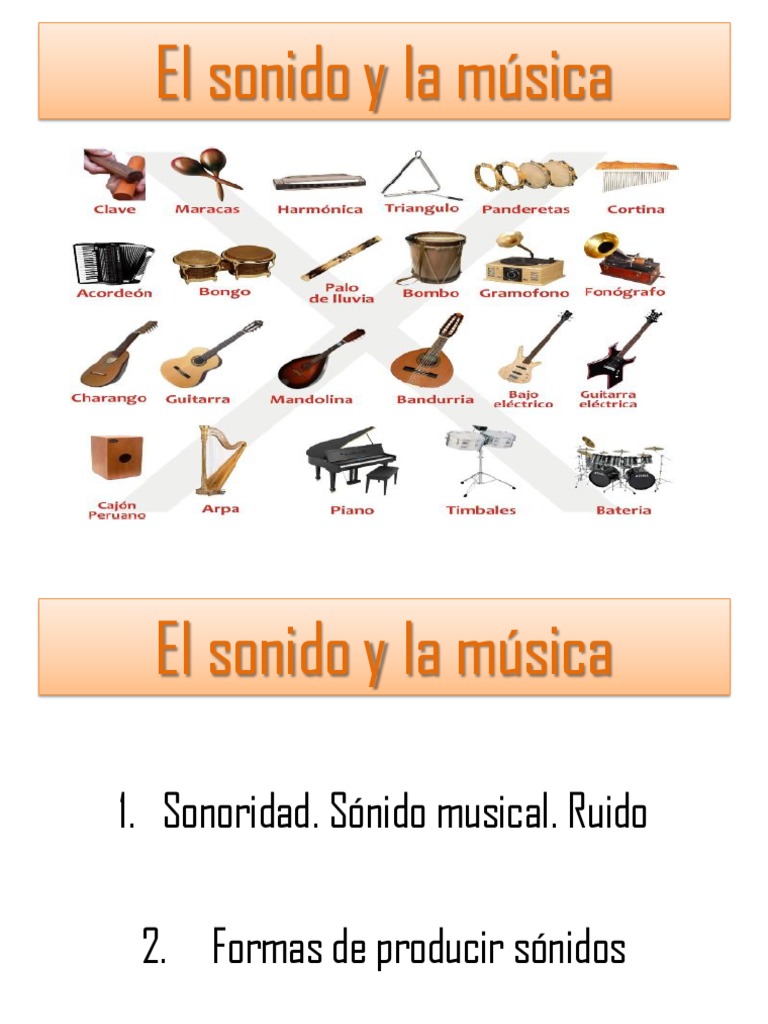 El Sonido y La Música Arte | Instrumentos musicales | Sonido