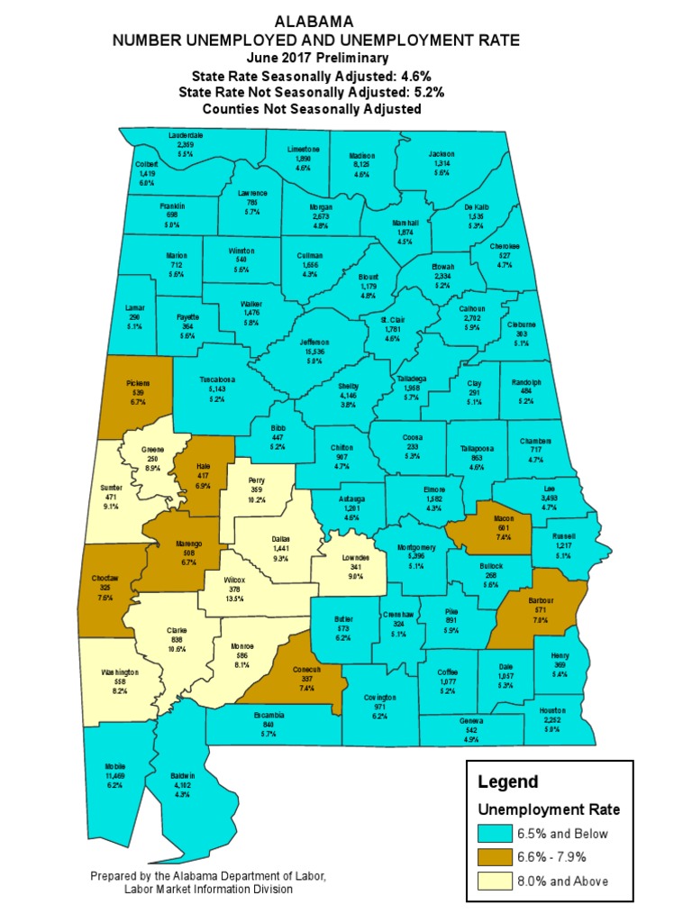 June 2017 Preliminary State Rate Seasonally Adjusted 4 6 State Rate