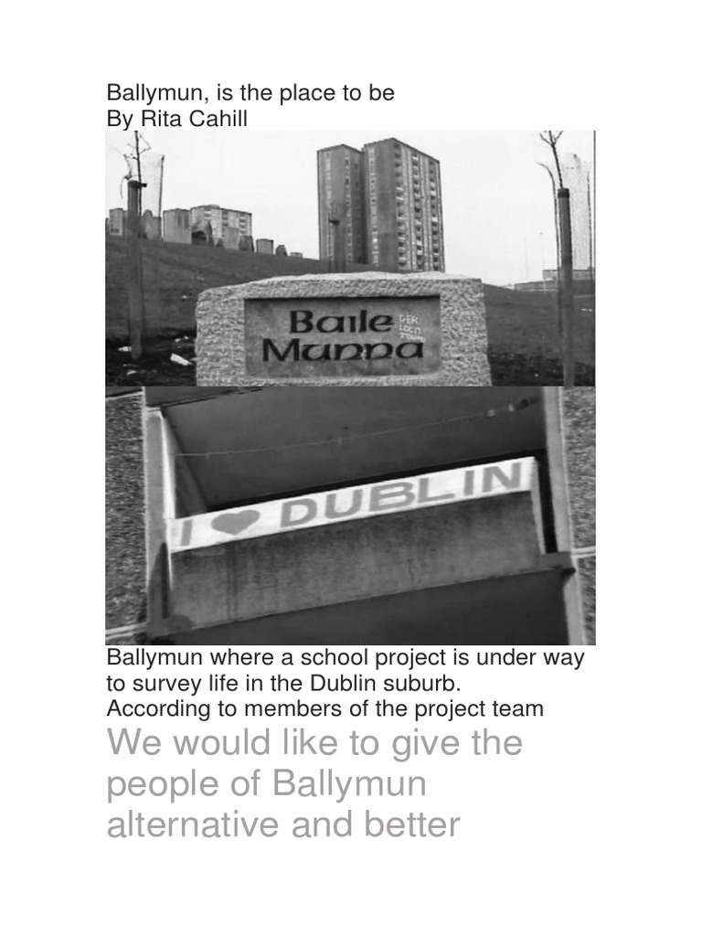 Ballymun, Is The Place To Live in | PDF | Bus