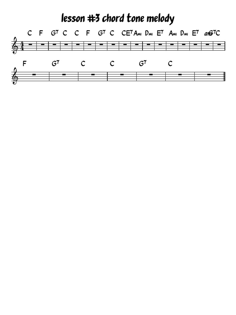 Lesson 3 Chord Tone Melody | PDF