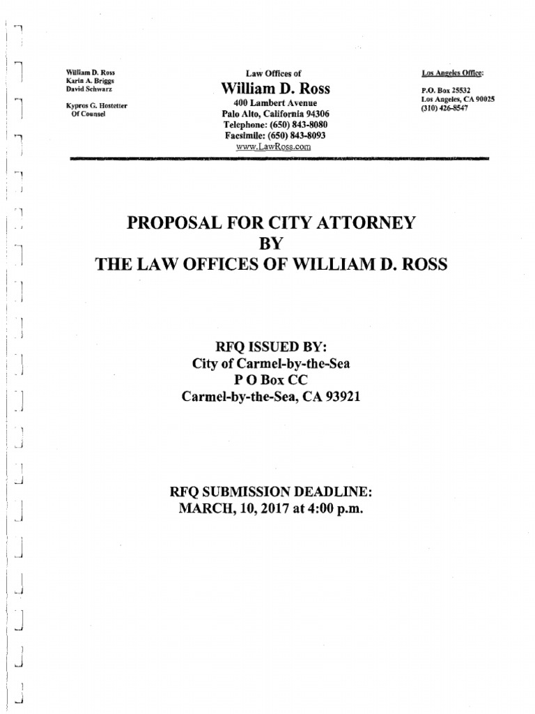 The Law Offices of William D. Ross Proposal - Redacted | PDF ...