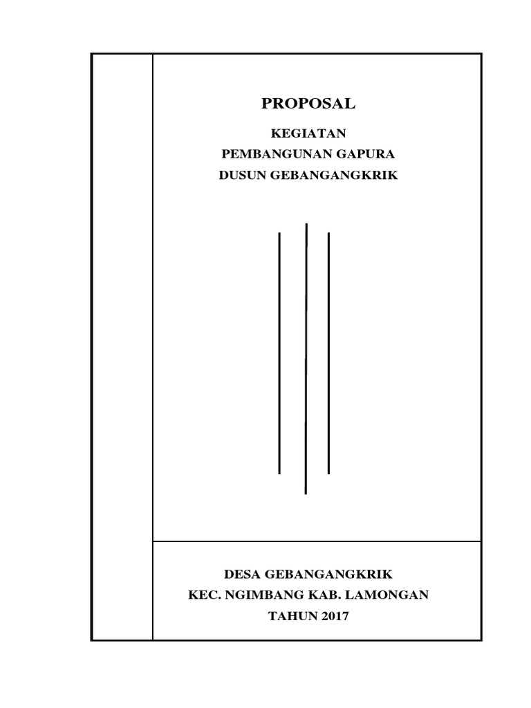 Proposal Pembangunan Gapura Gebangangkrik | PDF