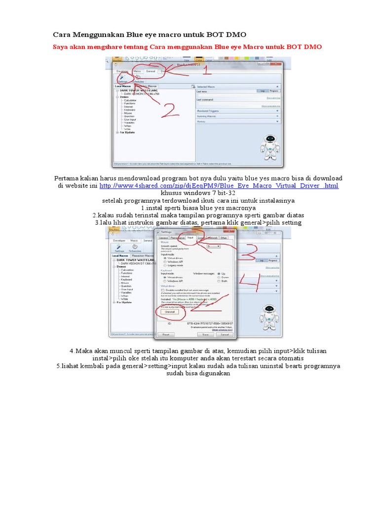 Cara Menggunakan Blue Eye Macro Untuk BOT DMO | PDF | Game & Aktivitas ...