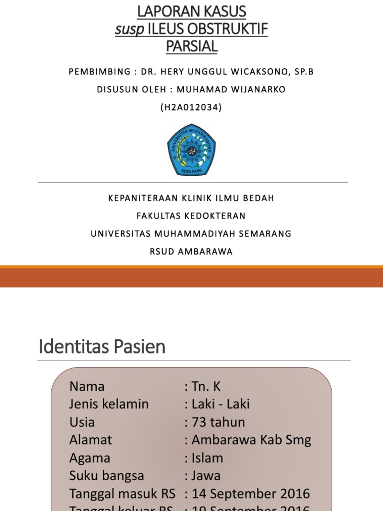 Lapsus Ileus Obstruktif Parsial | PDF