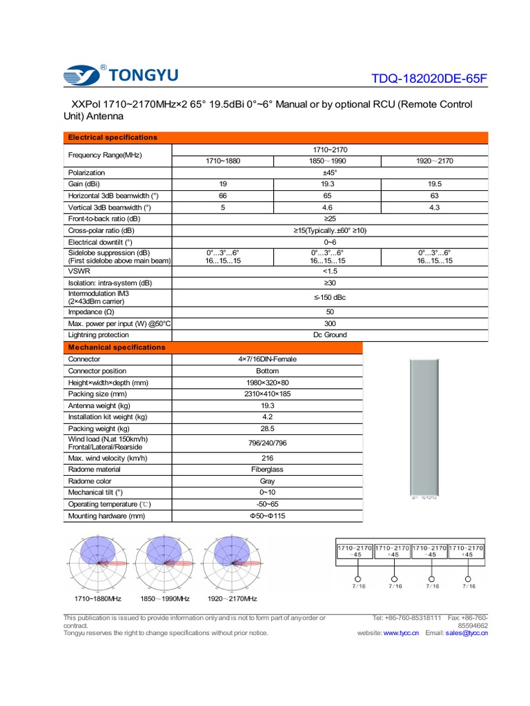 TDQ 182020de 65F | PDF | Antenna (Radio) | Decibel