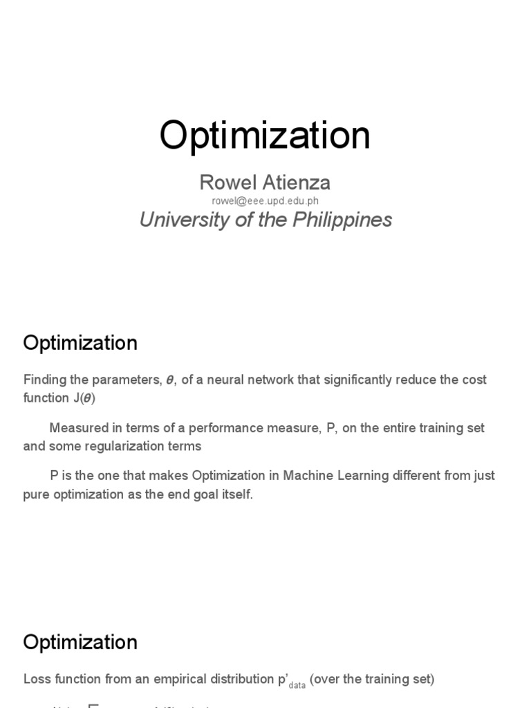 Op Tim Ization | PDF | Mathematical Optimization | Analysis