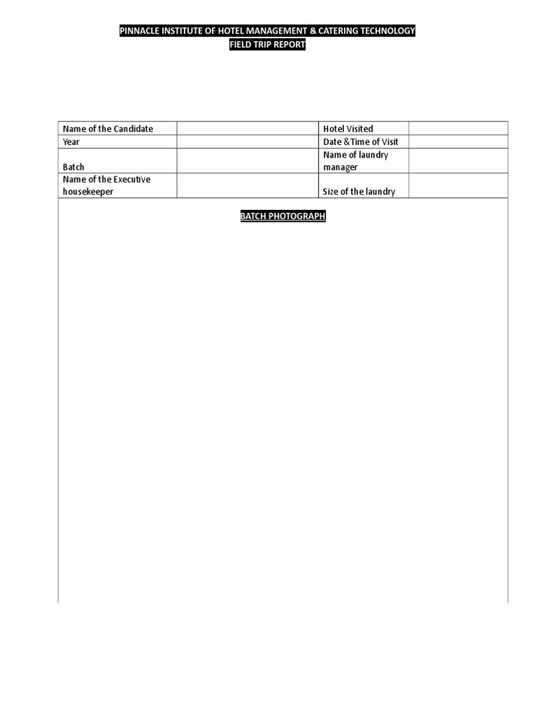 A Comprehensive Report on the Laundry Operations and Equipment at a ...