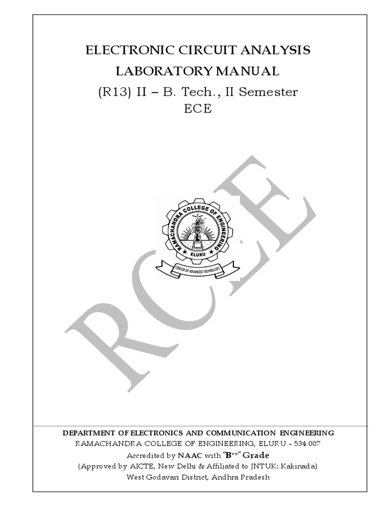 Eca Lab Manual 15-11-2016 | PDF | Amplifier | Electronic Oscillator