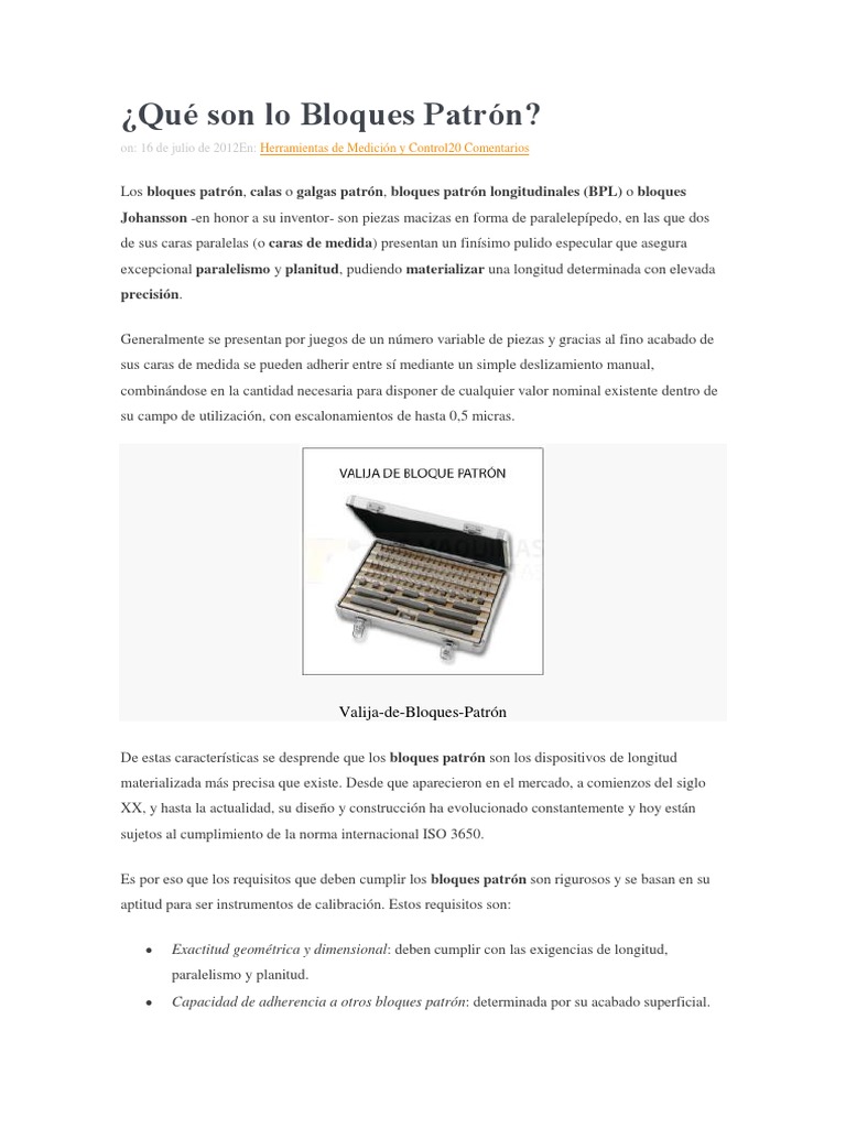 Qué Son Lo Bloques Patrón | PDF | Acero | Materiales